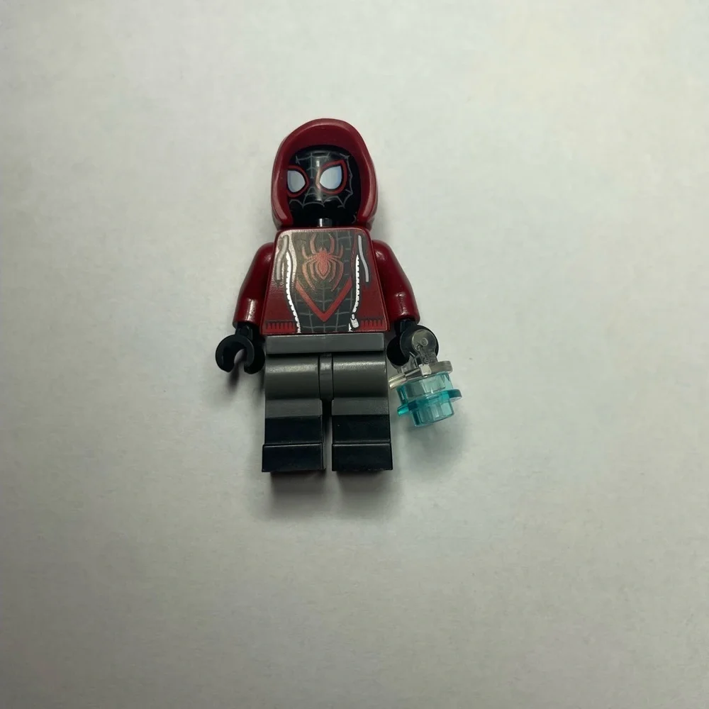 Lego | Toys | Lego Spiderman Miles Morales Minifigure Dark Red Hood ...